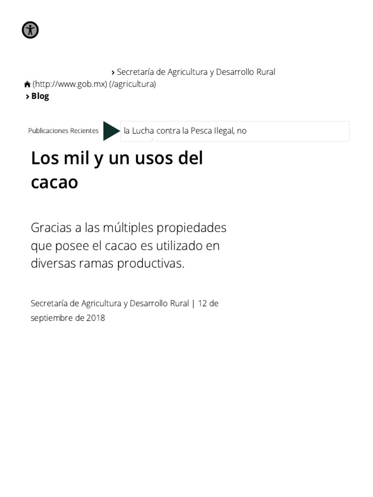 Usos del Cacao en la Industria Mexicana | PDF | Salud y bienestar