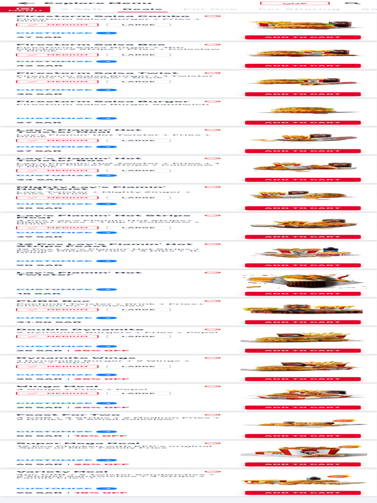 Deals Welcome To KFC KSA - Order Your Meal Onli | PDF | Hamburgers ...