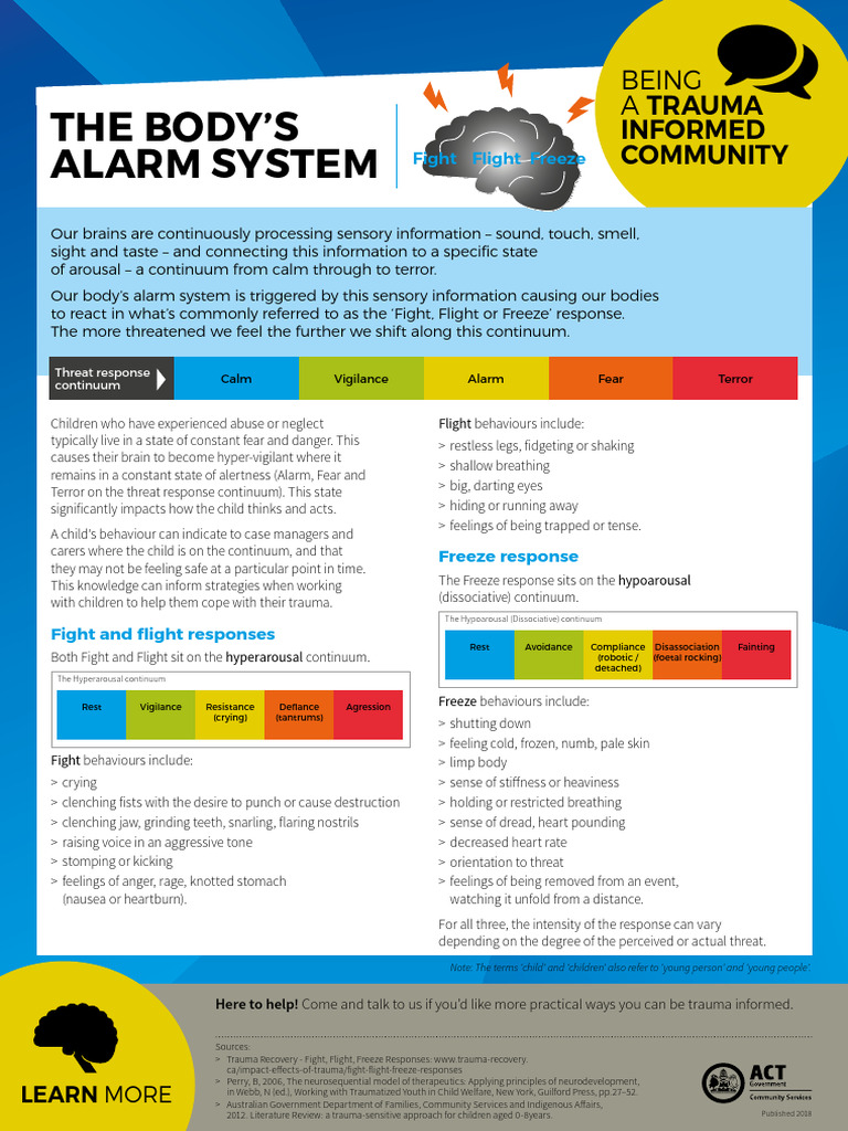 The Bodys Alarm System | PDF | Fear | Fight Or Flight Response