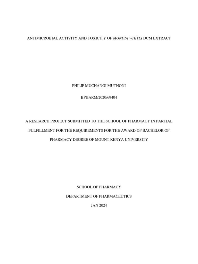 PHILIP PROJECT (1) final | PDF | Antimicrobial | Antimicrobial Resistance
