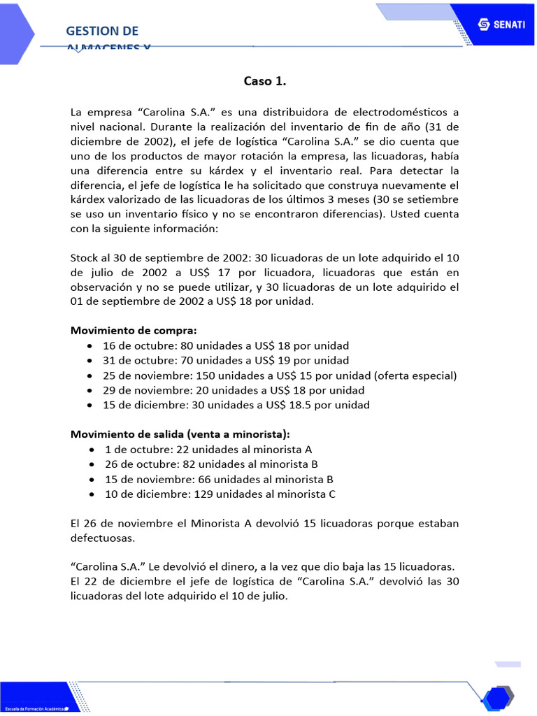 Casos de Kardex 1 | PDF | Economias | Business