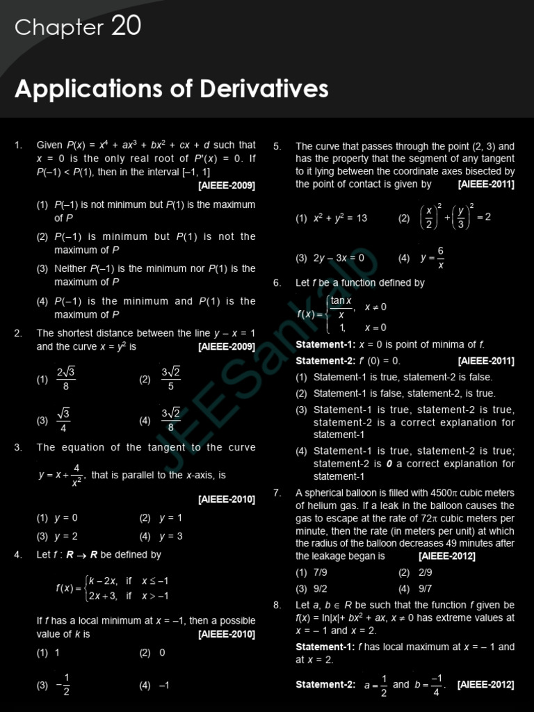 Application of Derivative Pyqs - 91635448 51c2 4c32 A7ef 4d697ccc1dfb ...