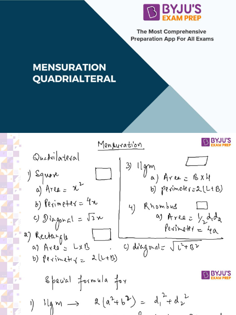 live-class-2d-mensuration-quadrilateral | PDF