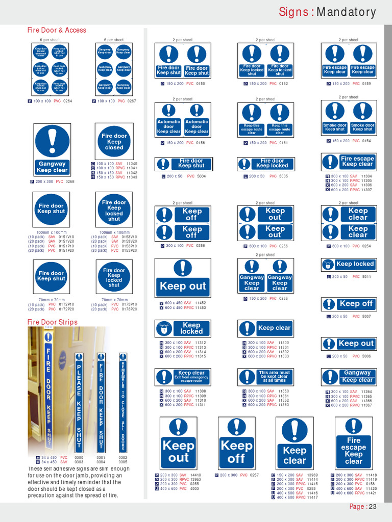 SCAN-Safety-Signs-Catalogue-2014 25 | PDF | Door | Architectural Design