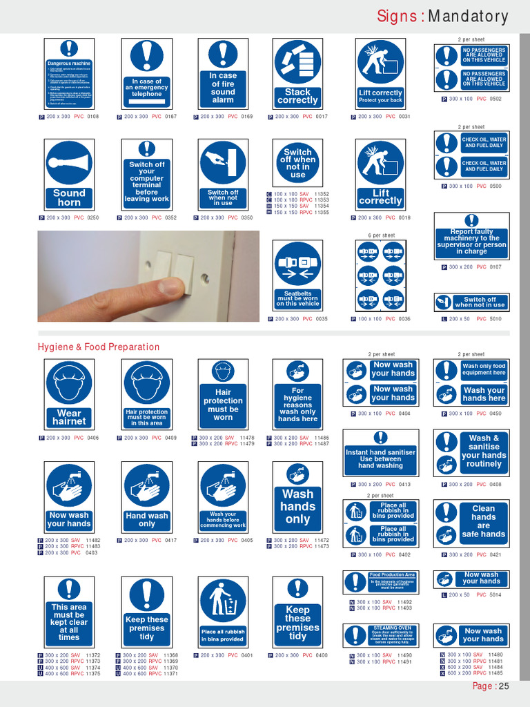 Hygiene and Safety Signage Guide | PDF | Hygiene