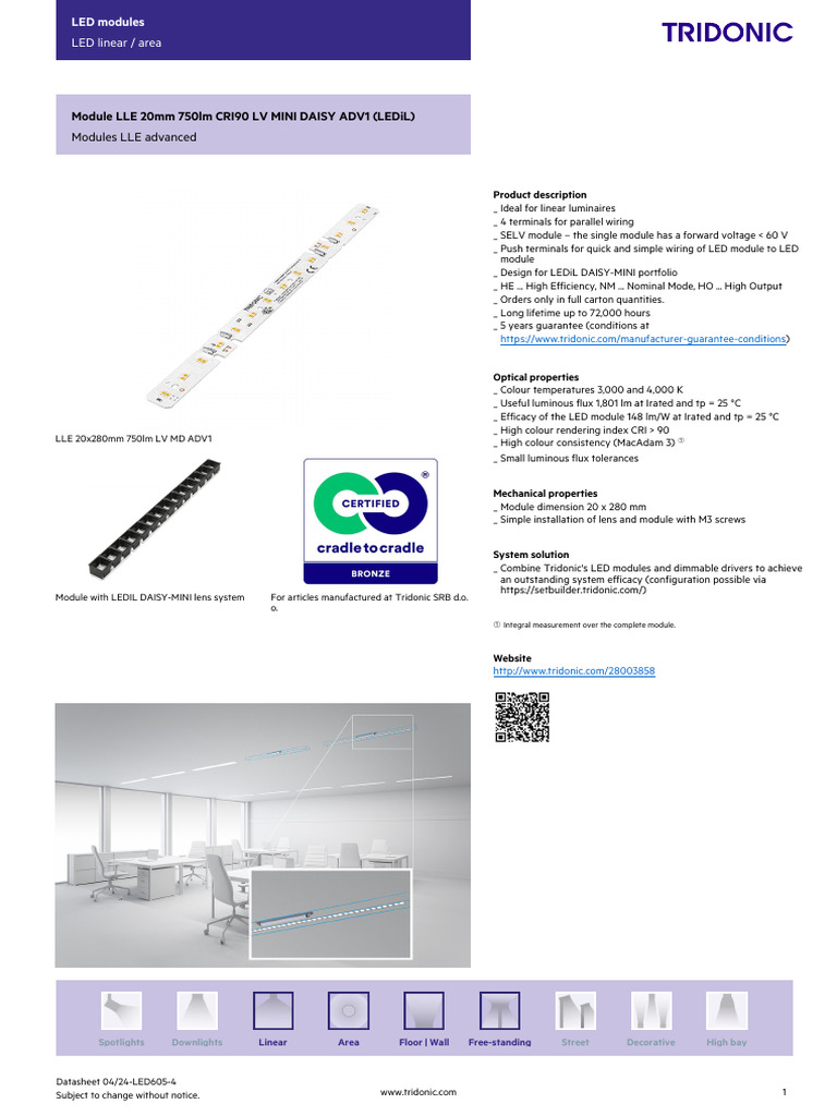 Modul LLE 20mm 750lm CRI90 LV MINI DAISY ADV1 (LEDiL) 30613 | PDF ...
