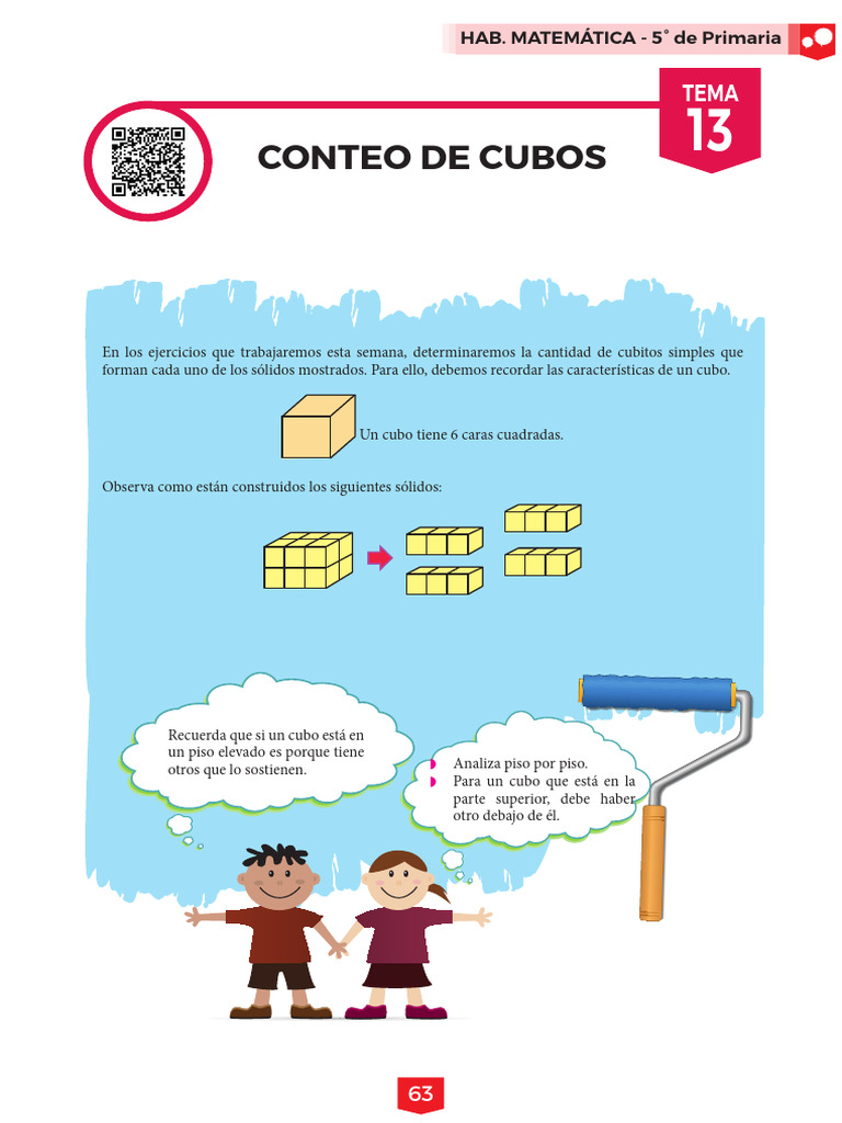 Conteo de Cubos en Matemáticas 5° Primaria | PDF