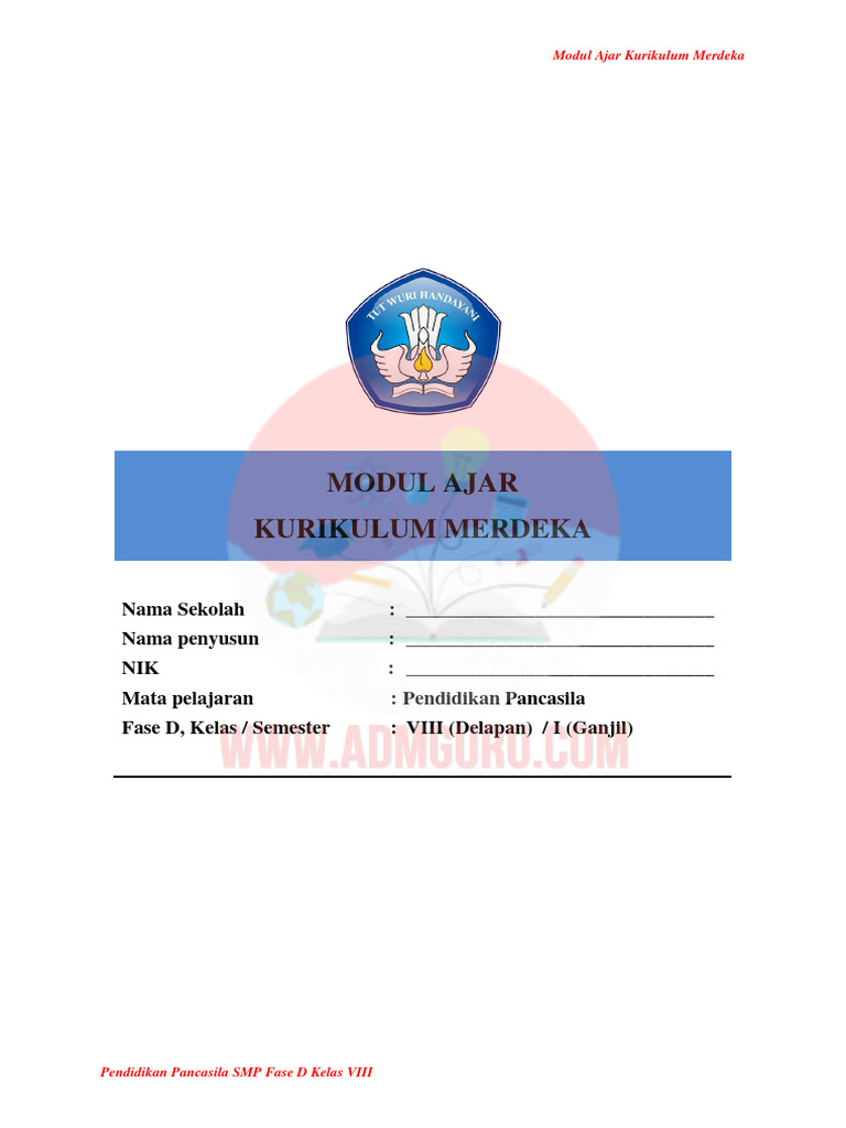 Modul Ajar PKN Kelas 8 | PDF | Karier & Perkembangan