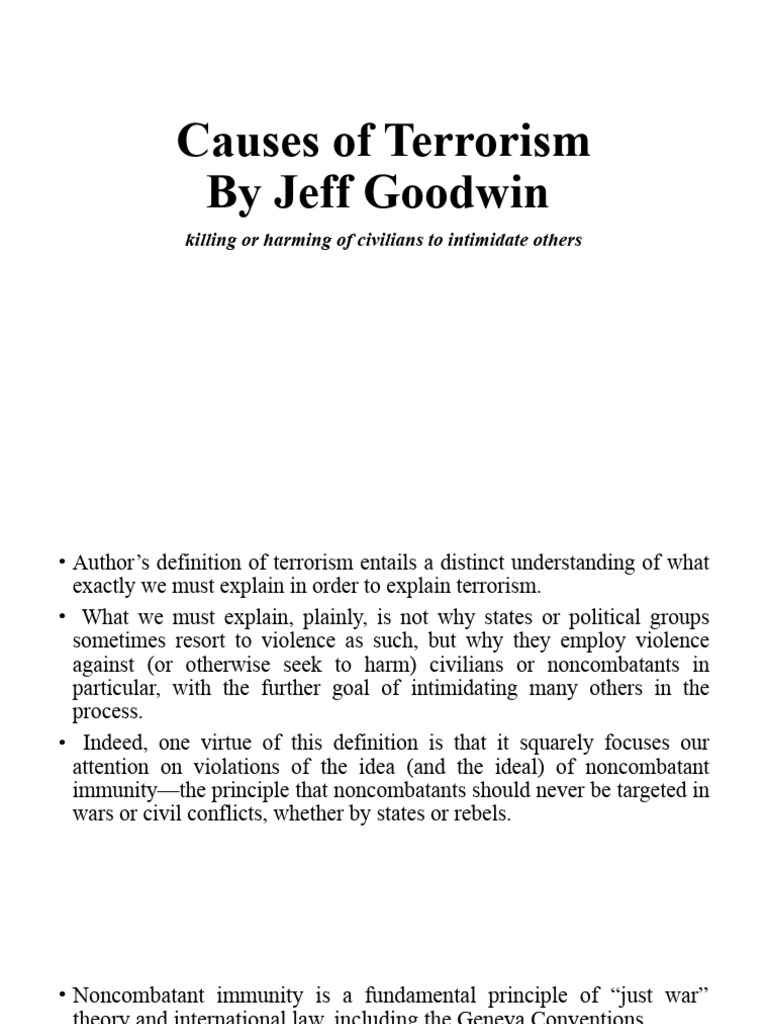 Causes of Terrorism | PDF | Violence | Guerrilla Warfare