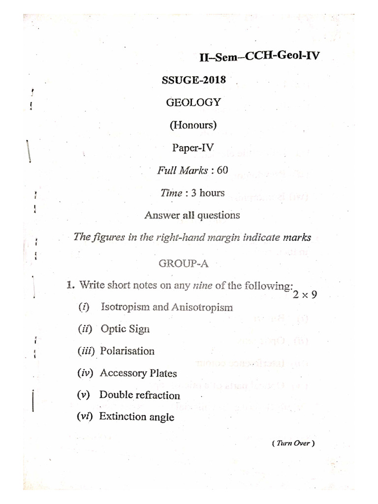 Geo Paper 4 2018 | PDF