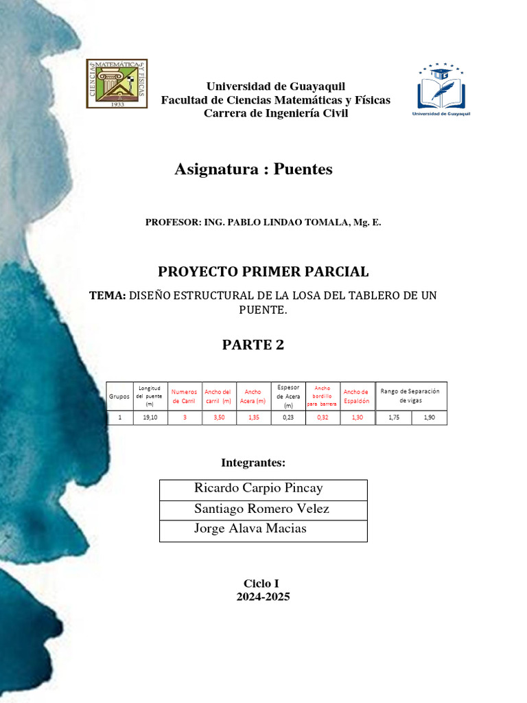 Proyecto Parte 2 | PDF | Puente | Viga (Estructura)