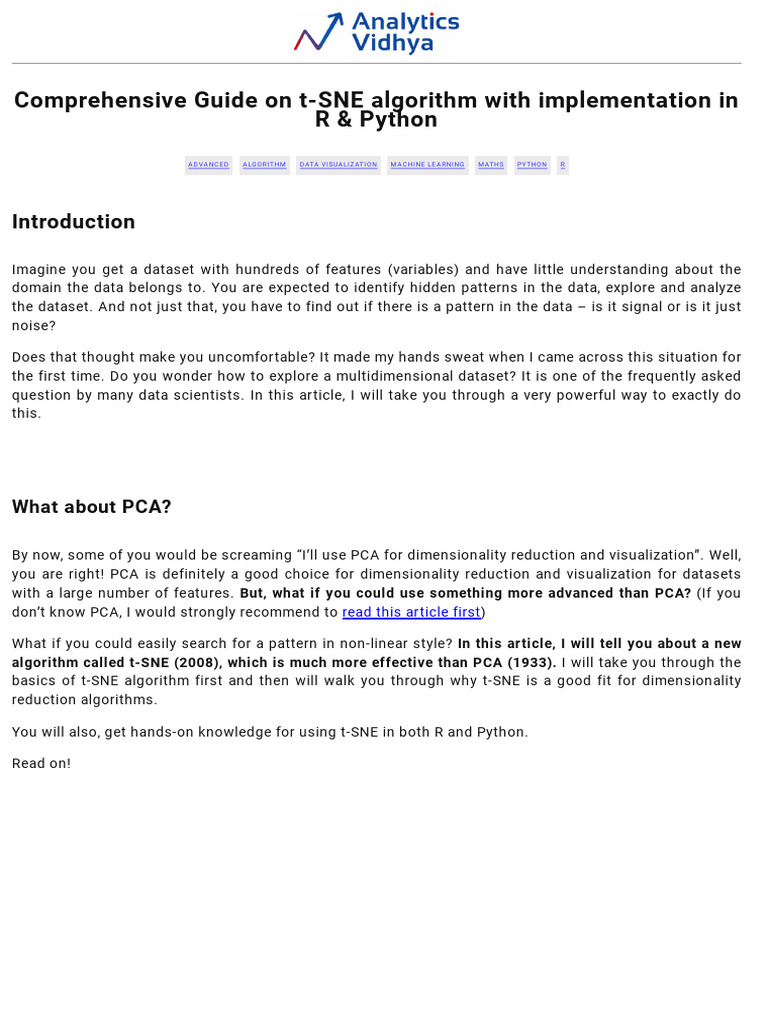 T Sne Implementation R Python | PDF | Machine Learning | Data Analysis
