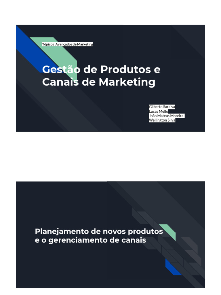 Gestão Produtos No Canal - Grupo Gilberto, Lucas, João e Wellington | PDF | Marketing ...