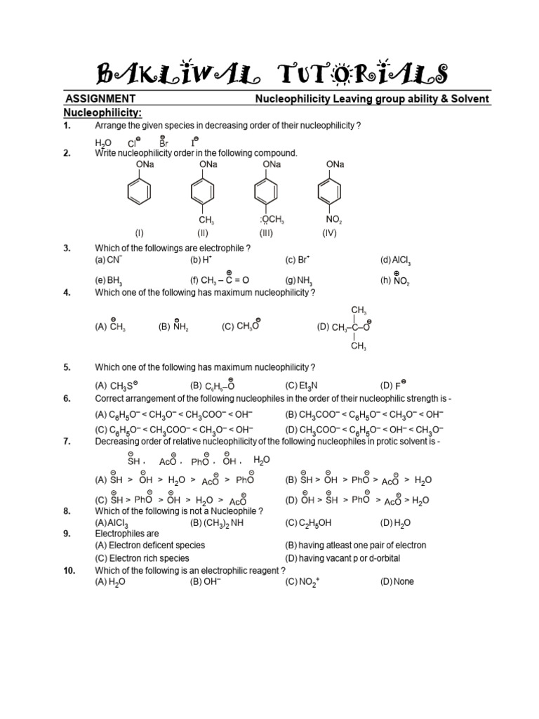 (@bohring - Bot) LEAVING ABILITY NUCLEOPHILICITY, SOLVENTS | PDF | Solvent | Chemical Reactions