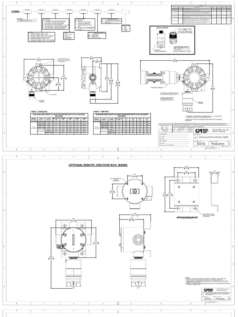 S5000 Gas Detector Drawing-En | PDF | Sensor | Relay