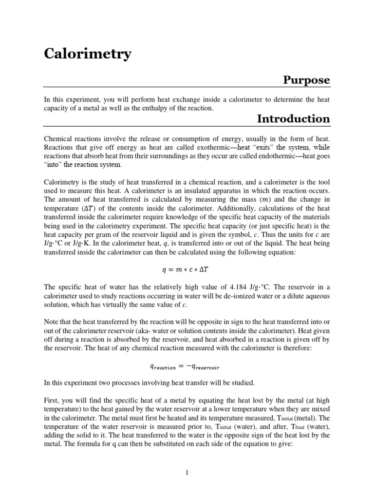 15_Calorimetry | PDF | Heat | Branches Of Thermodynamics