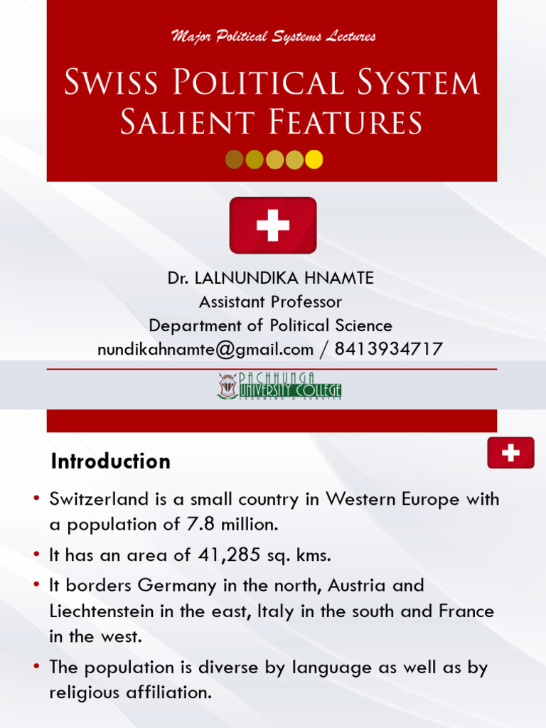 Salient Features of Swiss Political System by Dr. Lalnundika Hnamte ...