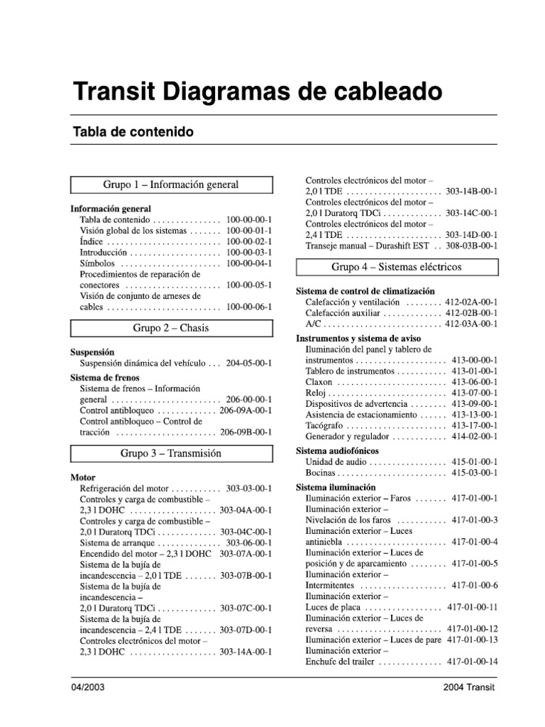 Ford Transit 2004 | PDF
