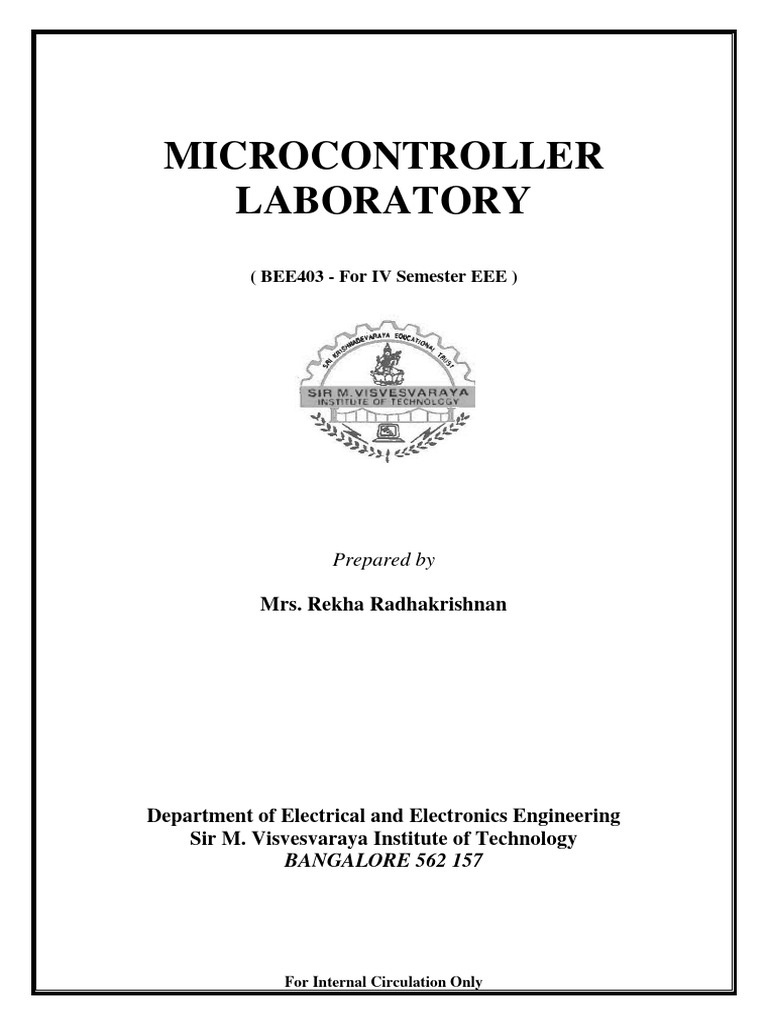 Microcontroller Lab Guide EEE | PDF | Engineering | Assembly Language