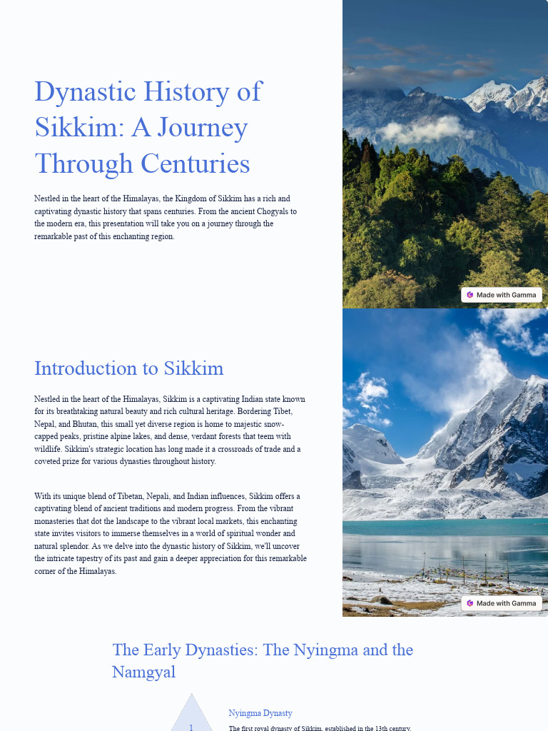 Sikkim's Dynastic History Unveiled | PDF | History