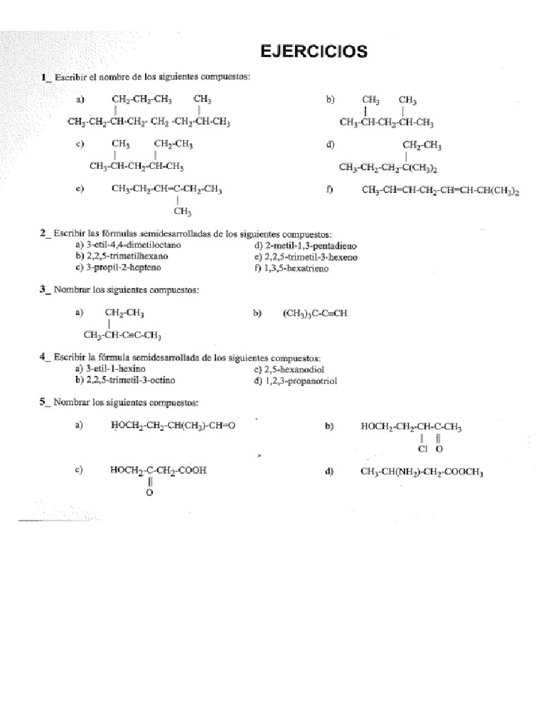 Guia de Ejercicios Di Risio Quimica Orgánica | PDF