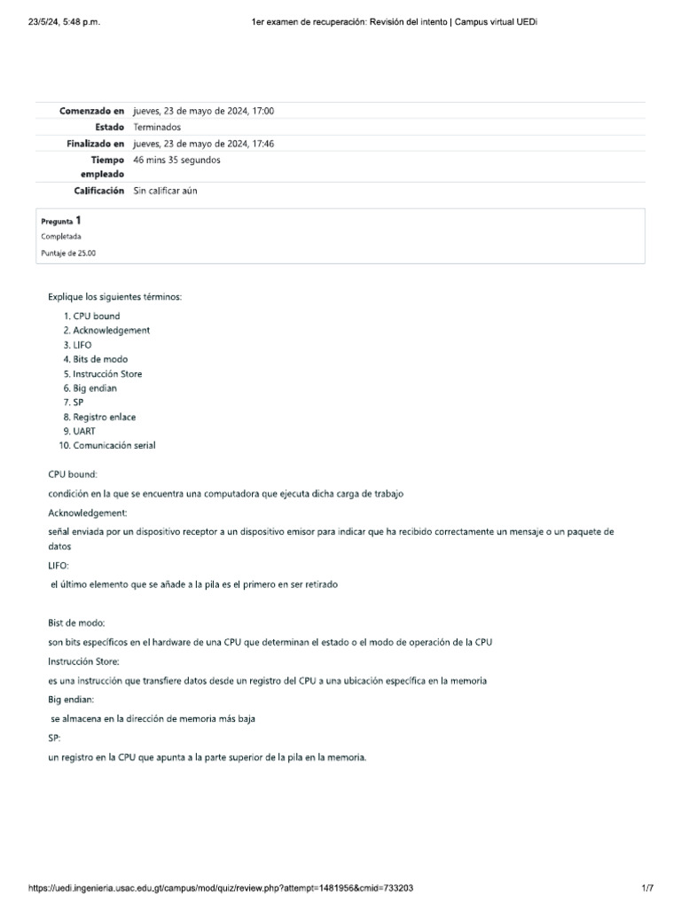 Examen de Recuperacion E5 | PDF