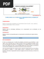 Factores CHATTO en la conservación alimentaria | PDF | Alimentos | Oxígeno