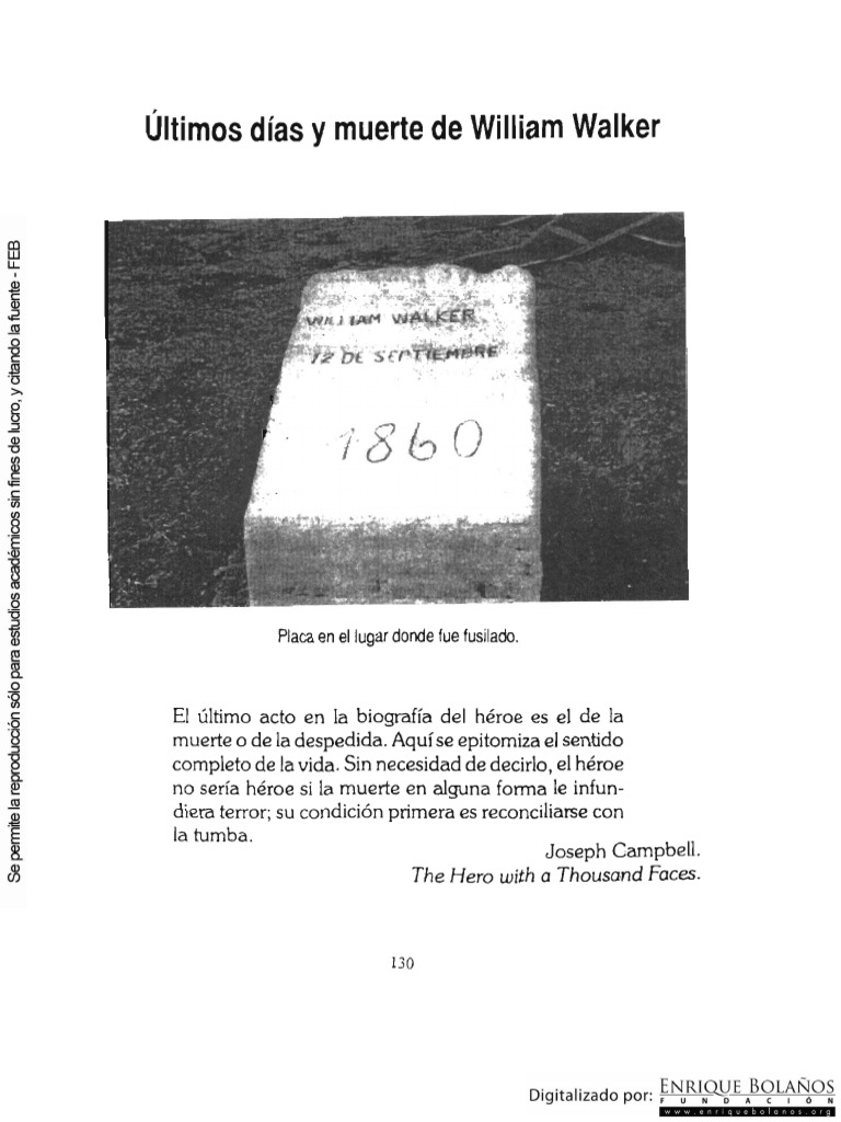 La muerte del héroe: William Walker | PDF | Honduras