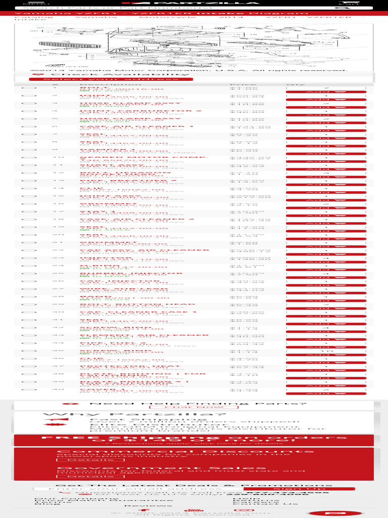 Yamaha Motorcycle 2014 OEM Parts Diagram For Inta | PDF | Screw