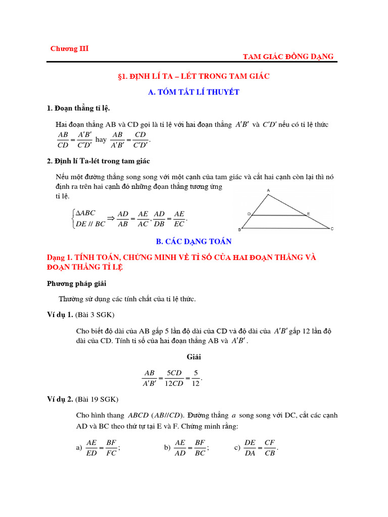 ly-thuyet-cac-dang-toan-va-bai-tap-tam-giac-dong-dang | PDF