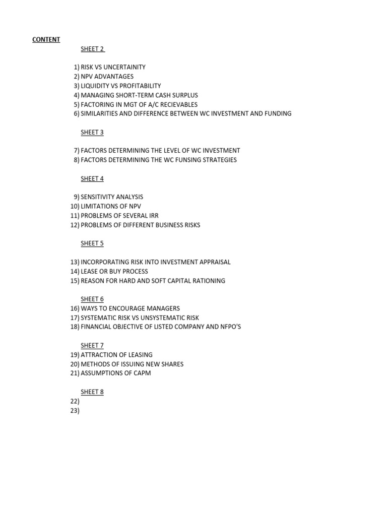 FM Theory... | PDF | Net Present Value | Capital Asset Pricing Model