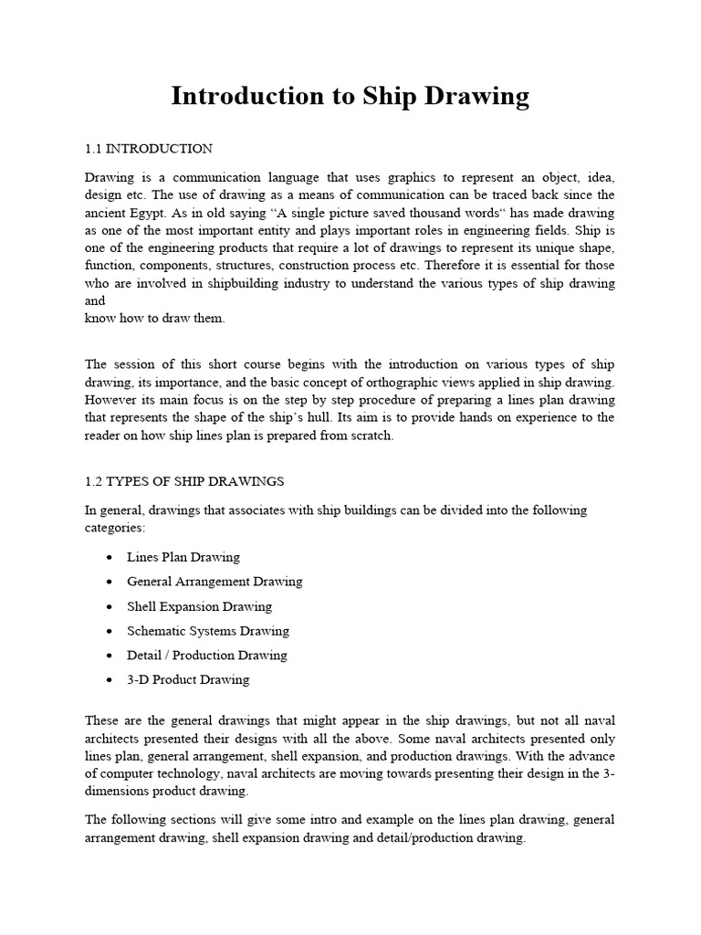 4. Introduction to Ship Drawing | PDF | Oil Tanker | Ships