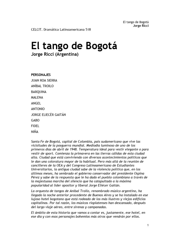 El Tango de Bogotá | PDF | Musica Tango | Bogotá