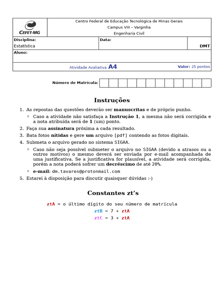 Atividade A4 | PDF