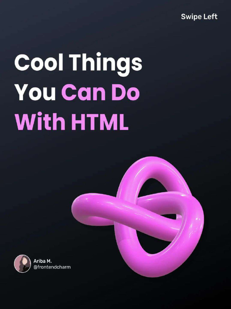 Cool Things Yoi Can Do With HTML | PDF Cool Things Yoi Can Do With HTML | PDF