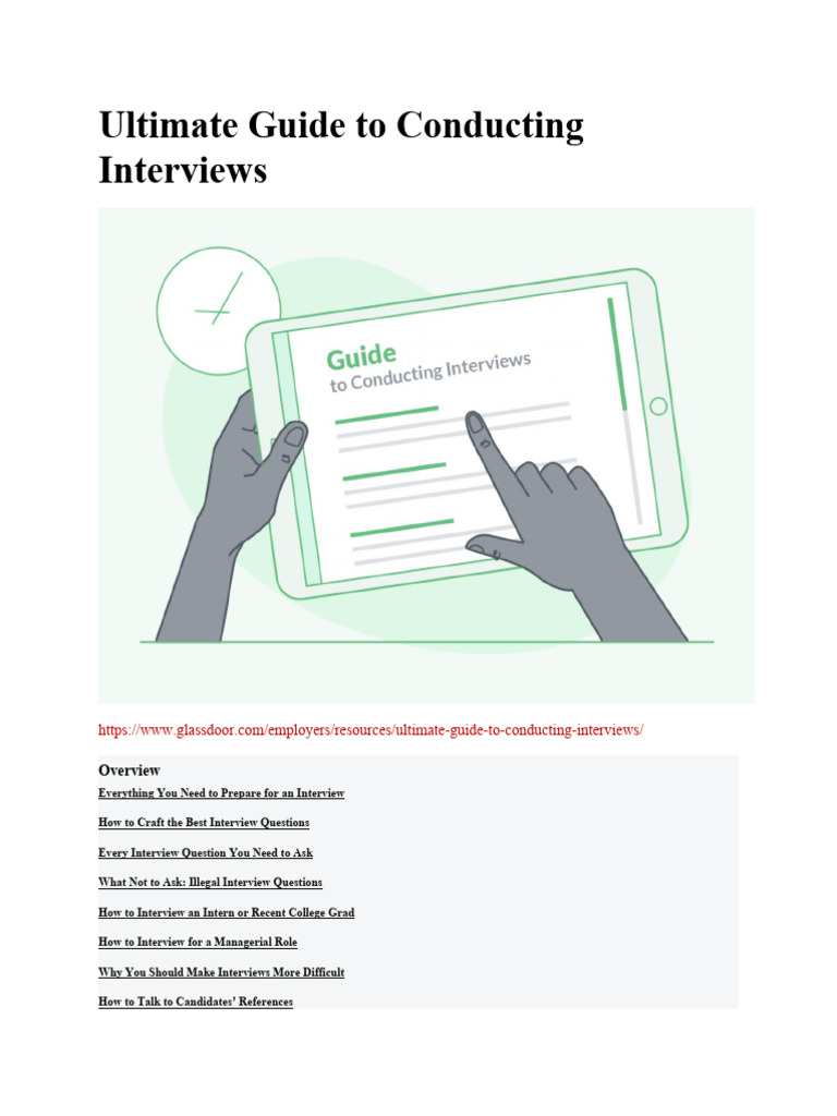 Ultimate Guide To Conducting Interviews | PDF | Disability | Autism ...