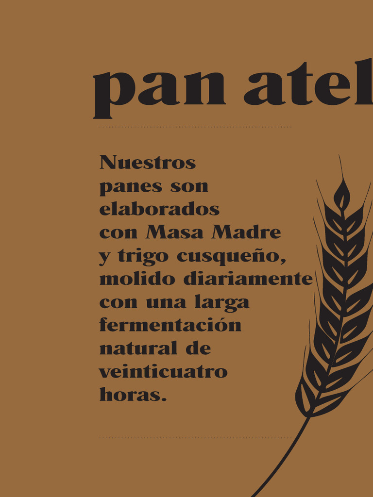 Carta Pan Atelier 2024 | PDF | ensalada | Panes