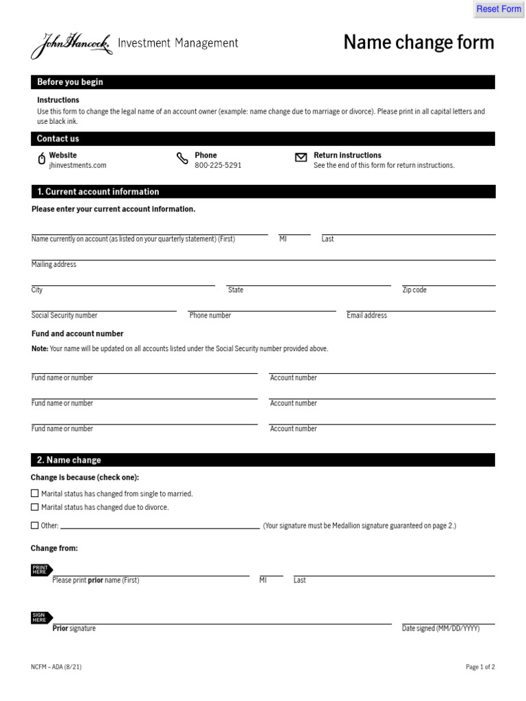 Name Change Form | PDF | Internal Revenue Service | Social Security Number
