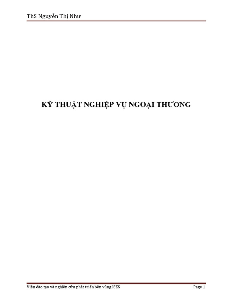 Tai lieu lớp XNK 01 | PDF