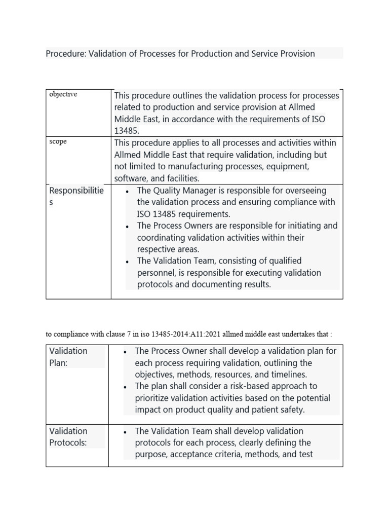 Procedure | PDF | Verification And Validation | Regulatory Compliance