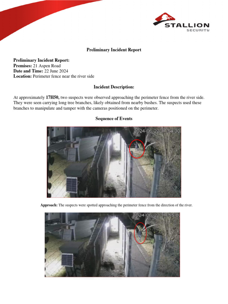 Preliminary Report of Attempted Break in at 21 Aspen | PDF | National ...