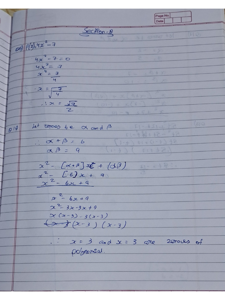 Polynomials Worksheet | PDF
