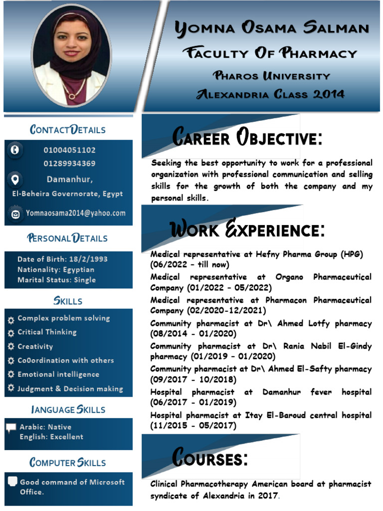 DR - Yomna Osama CV April 2023 | PDF | Business | Social Science