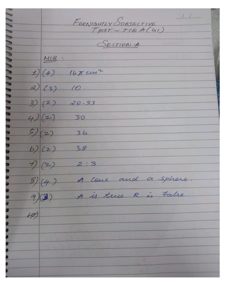 FST 10 Math | PDF