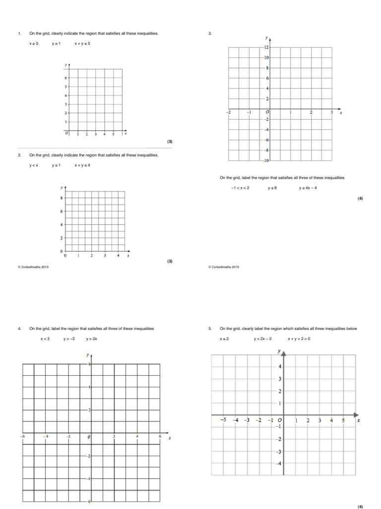 GCSE Graphical Inequalities | PDF