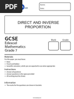 Direct Inverse Proportion Corbett | PDF | Force | Physical Quantities