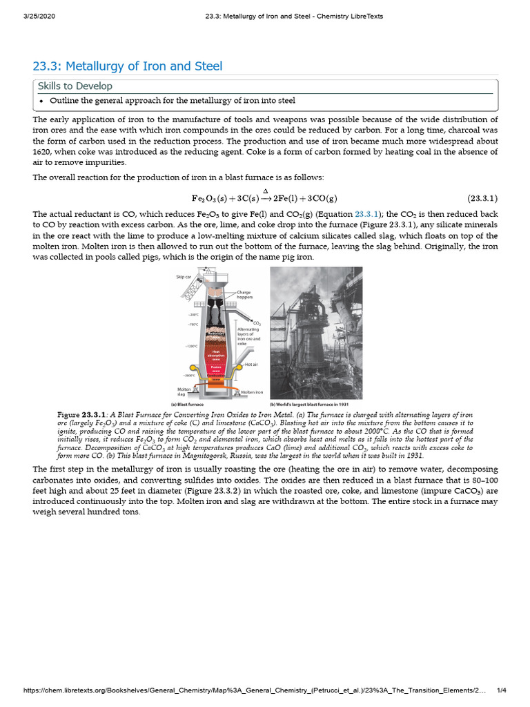 Metallurgy of Iron and Steel Overview | PDF | Iron | Steel