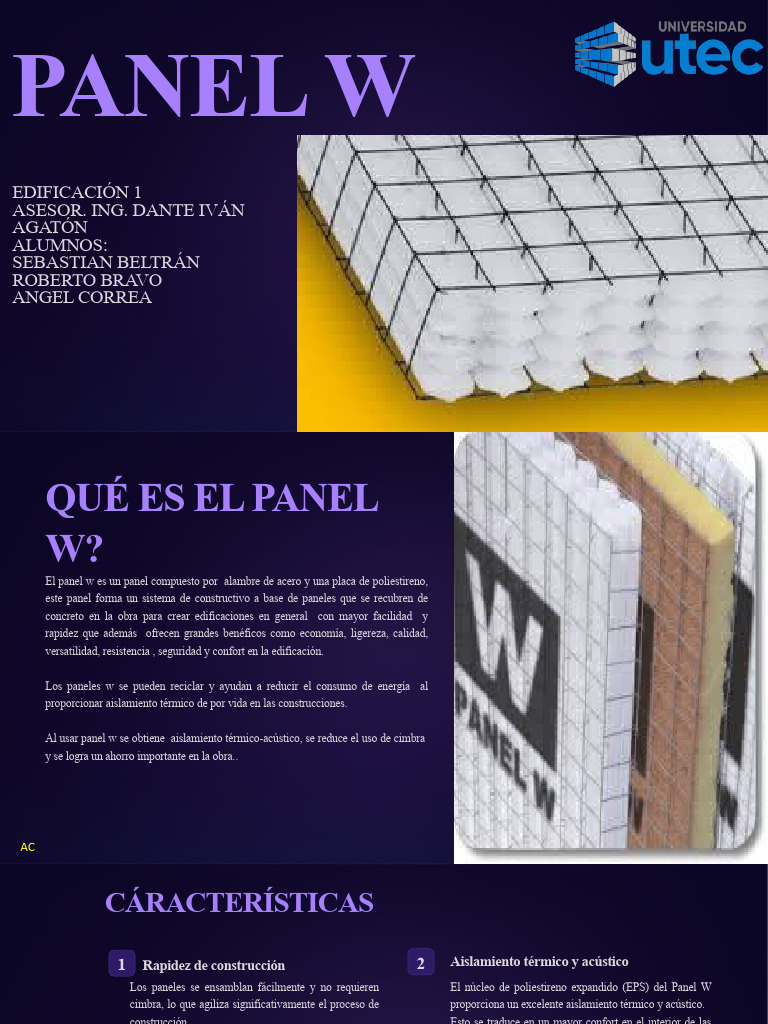 Panel W Final 1 Pdf Hormigón Aislamiento Térmico