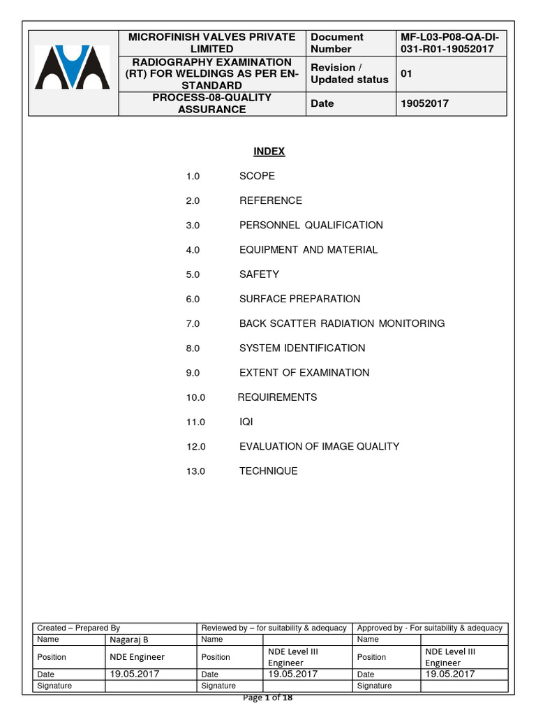 RT Welding | PDF | Radiography | Nondestructive Testing
