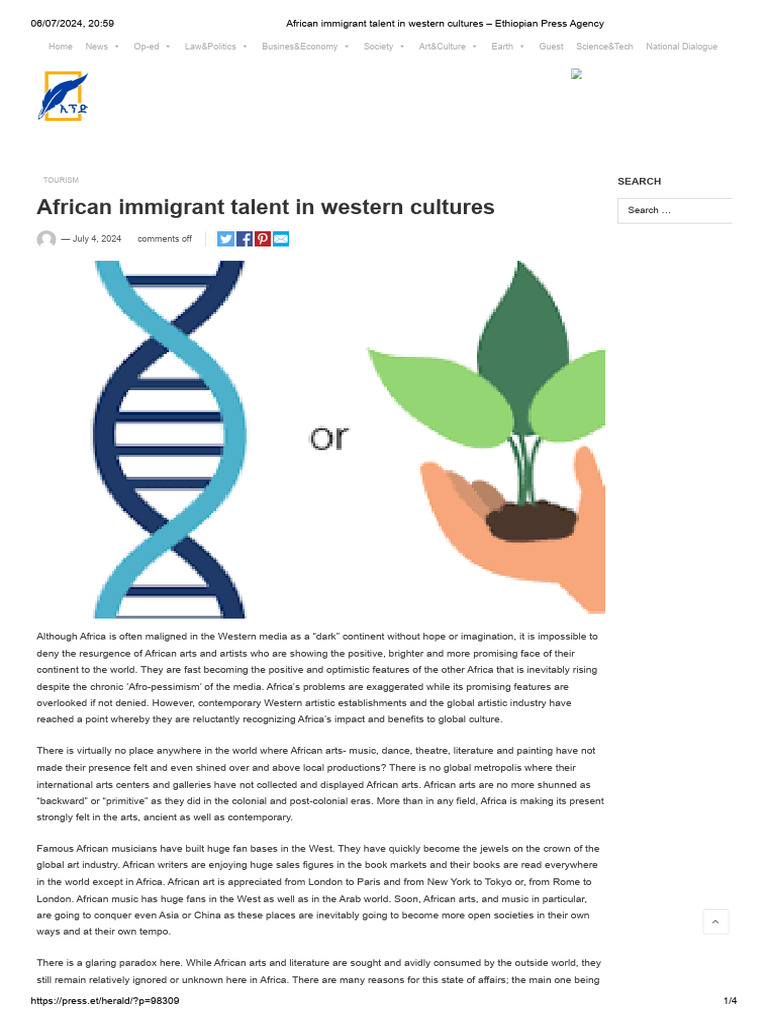 African Immigrant Talent in Western Cultures | PDF | Black People ...